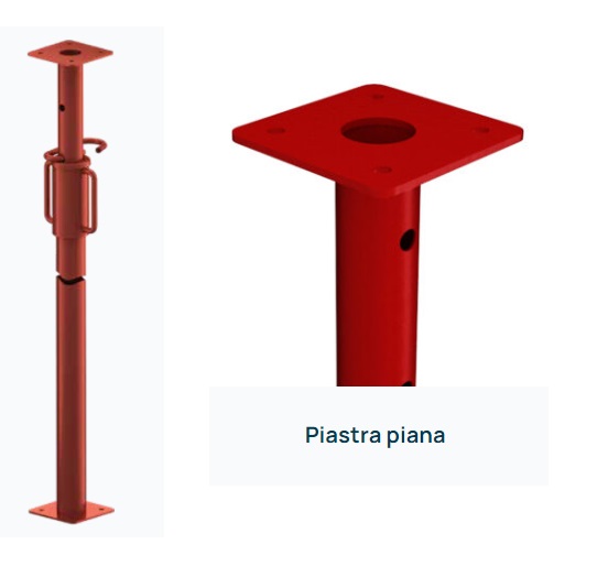 Conf. 50 Pz Puntello Piastra Piana Varie Misure