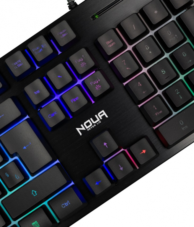 Tastiera Gaming NOUA SHIELD RGB Membranical 105 Tasti Layout IT