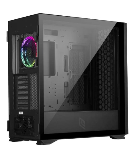 Case Atx NOUA Iron V7 Black con frontale in Mesh e pannello laterale in ...