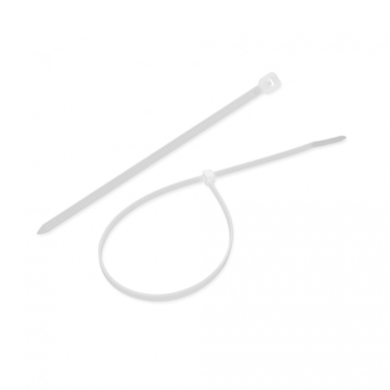 FASCETTE STRINGENTI NYLON PLASTICA BIANCA 2,5x98 mm - 100 Pz