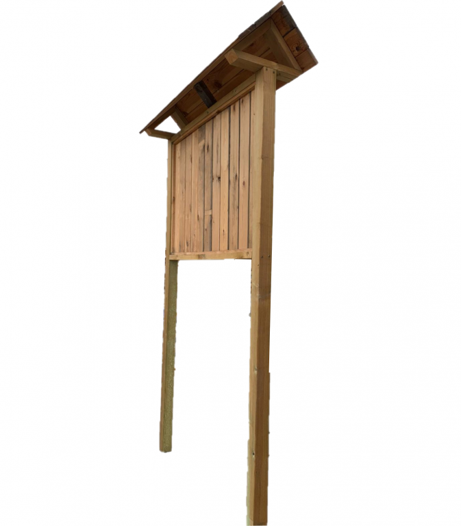Bacheca da Esterno con Tetto in Legno di Pino Impregnato H 340 X L 200 cm